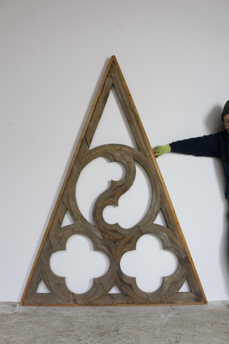 Antique Carved Ecclesiastical Tracery Panel For Sale at 1stDibs