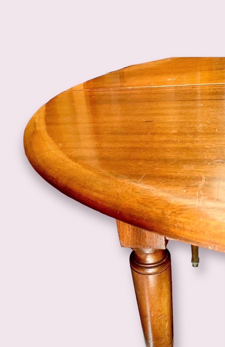 Antique Carved Mahogany Louis Philippe Round Extension Dining Table at ...