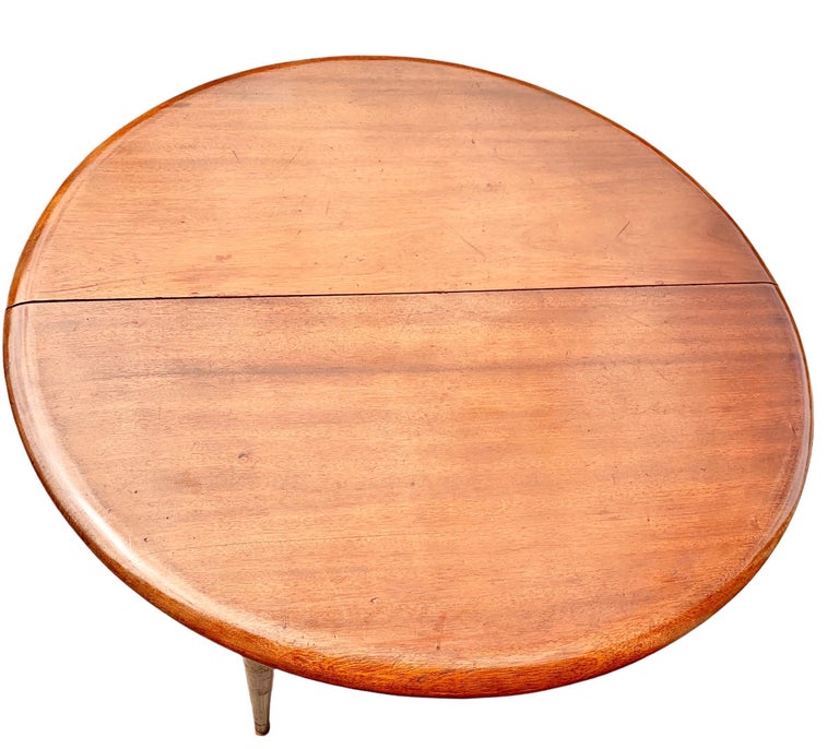 Antique Carved Mahogany Louis Philippe Round Extension Dining Table at ...