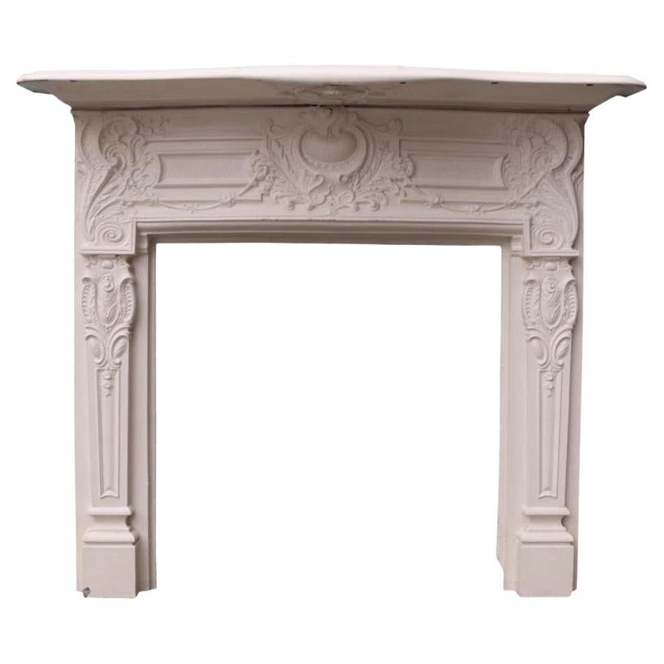 English Cast Iron Fireplace Mantel at 1stDibs