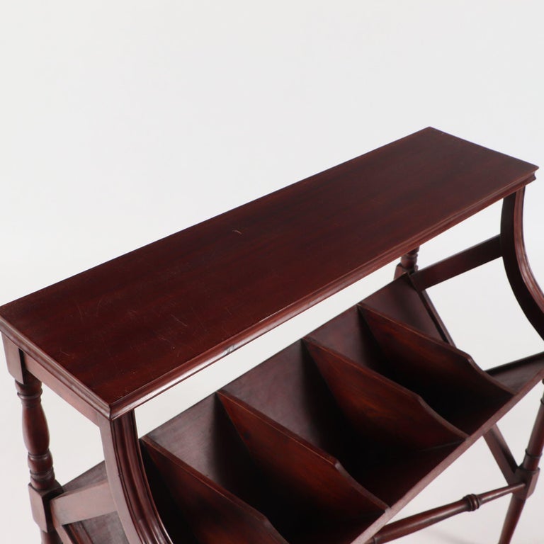 Antique Federal Style Slant Front Magazine or Book Stand / Cabinet For ...