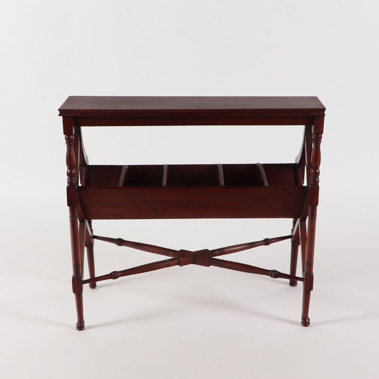 Antique Federal Style Slant Front Magazine or Book Stand / Cabinet For ...