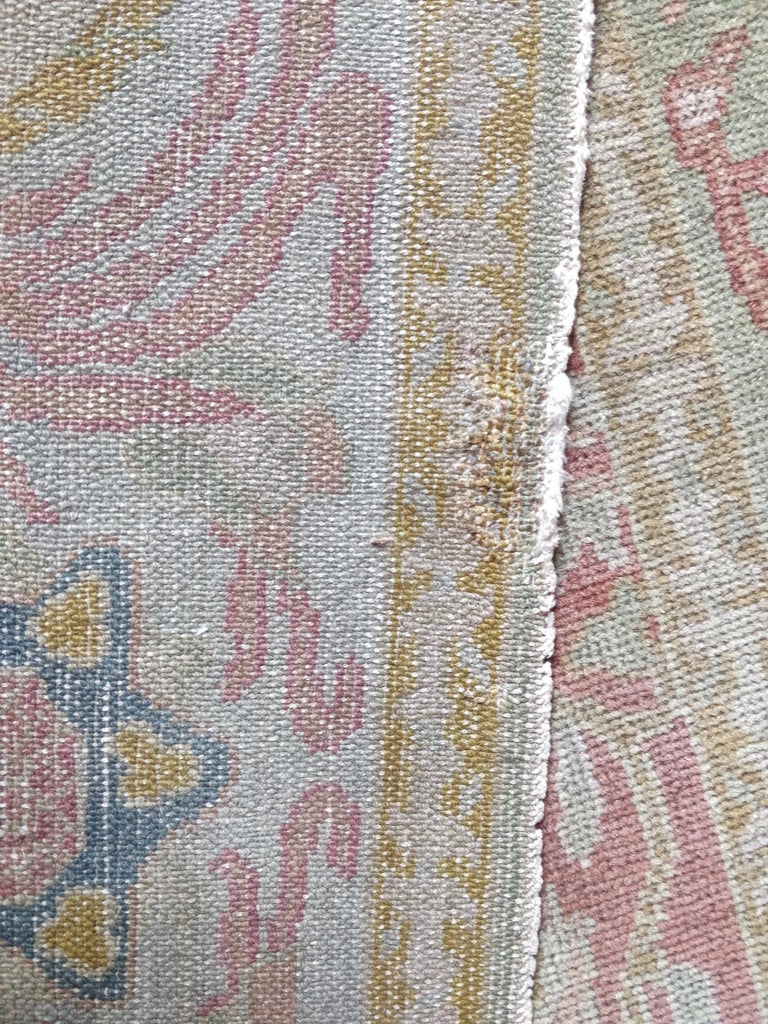 Antique Israel Bezalel Carpet with Judaica Symbols For Sale at 1stDibs