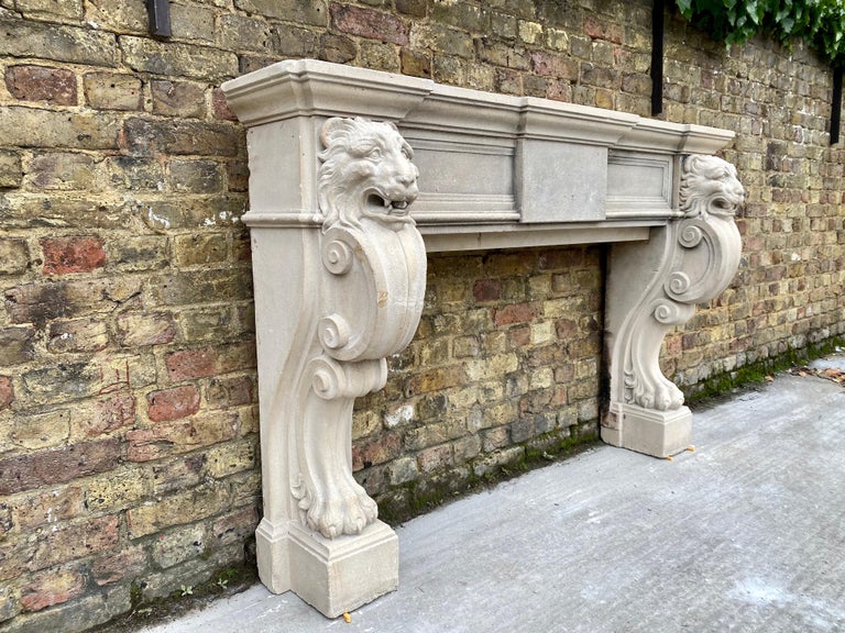 Antique Italian Stone Fireplace Mantel at 1stDibs