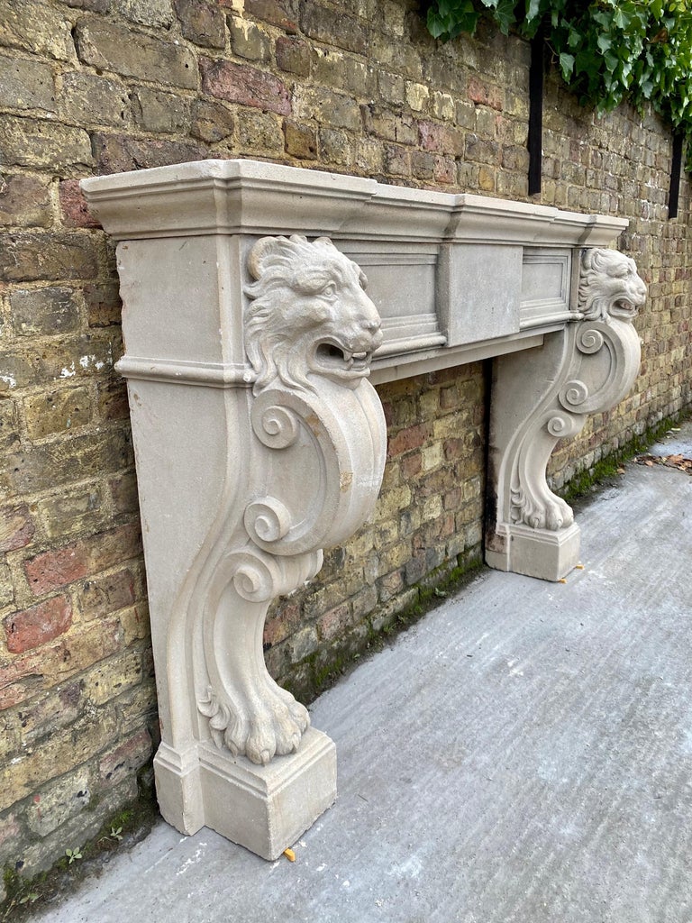Antique Italian Stone Fireplace Mantel at 1stDibs