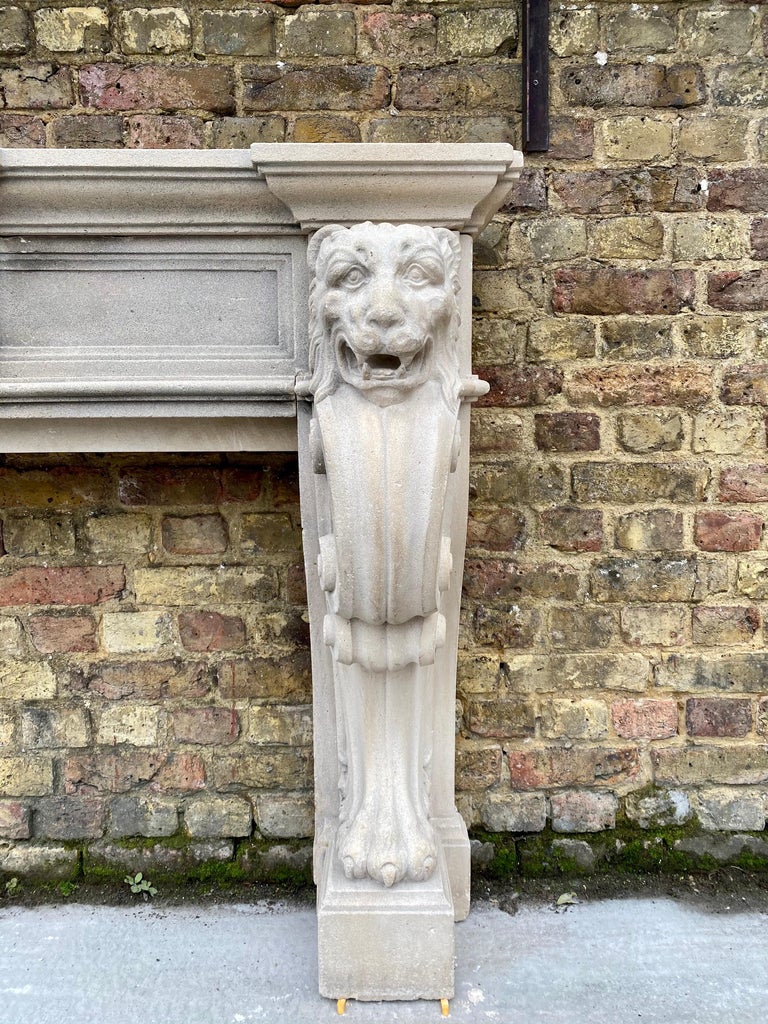 Antique Italian Stone Fireplace Mantel at 1stDibs