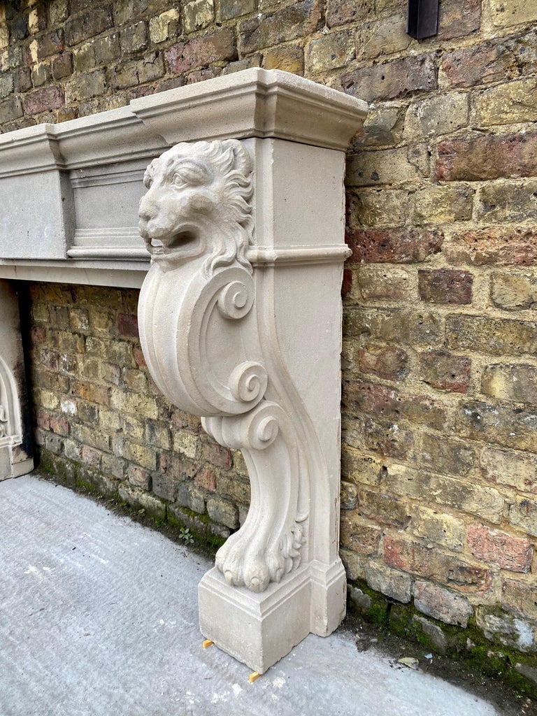 Antique Italian Stone Fireplace Mantel at 1stDibs