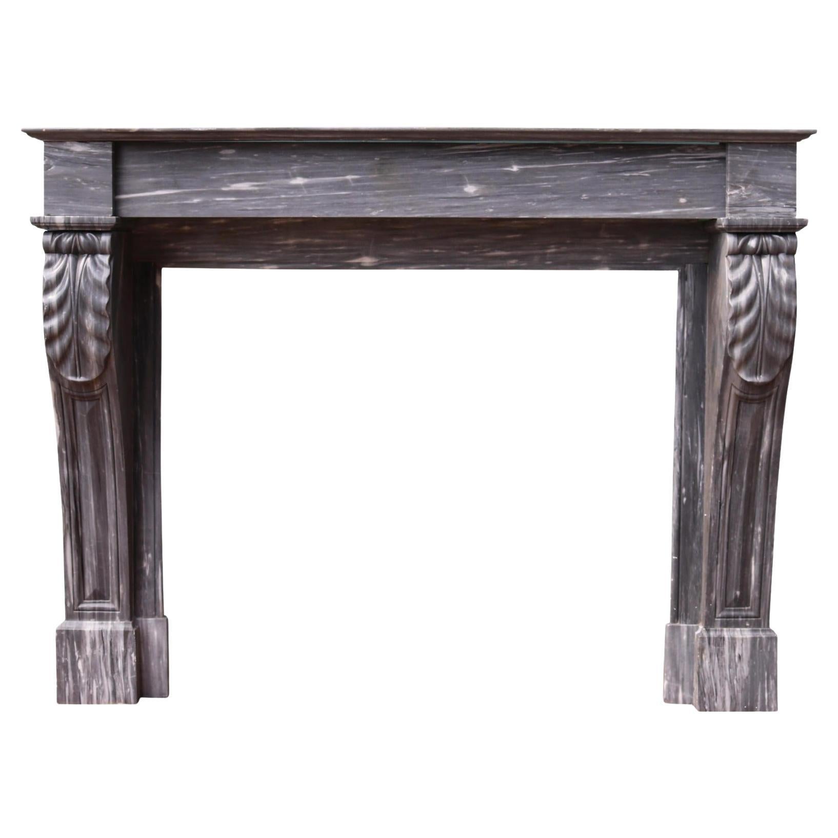 Antique Regency grey marble fire surround at 1stDibs