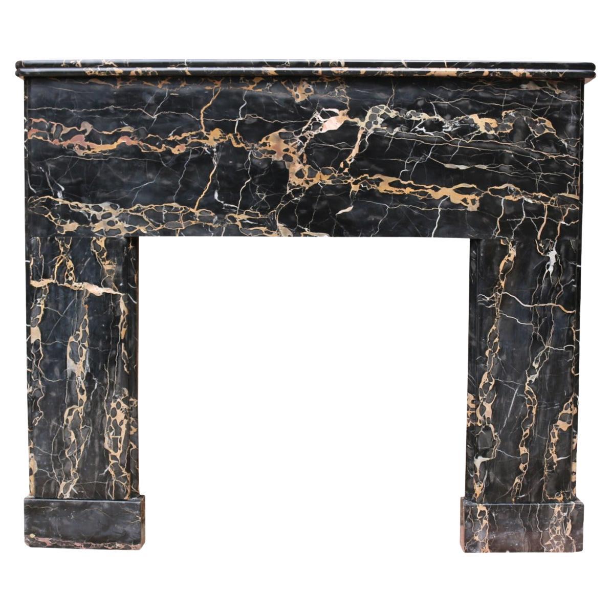 Antique Portoro Marble Fire Mantel at 1stDibs