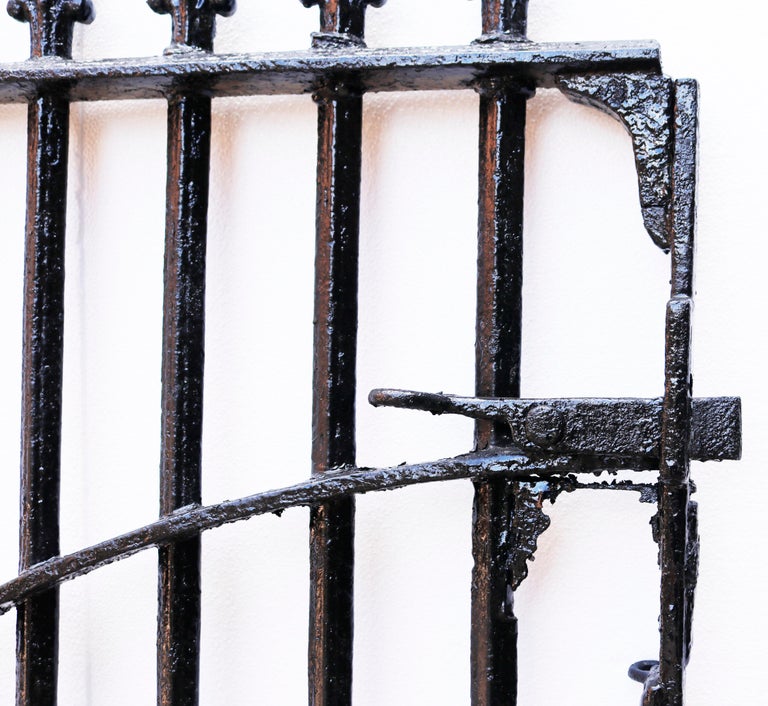 Antique Victorian Style Cast Iron Side Gate For Sale at 1stDibs