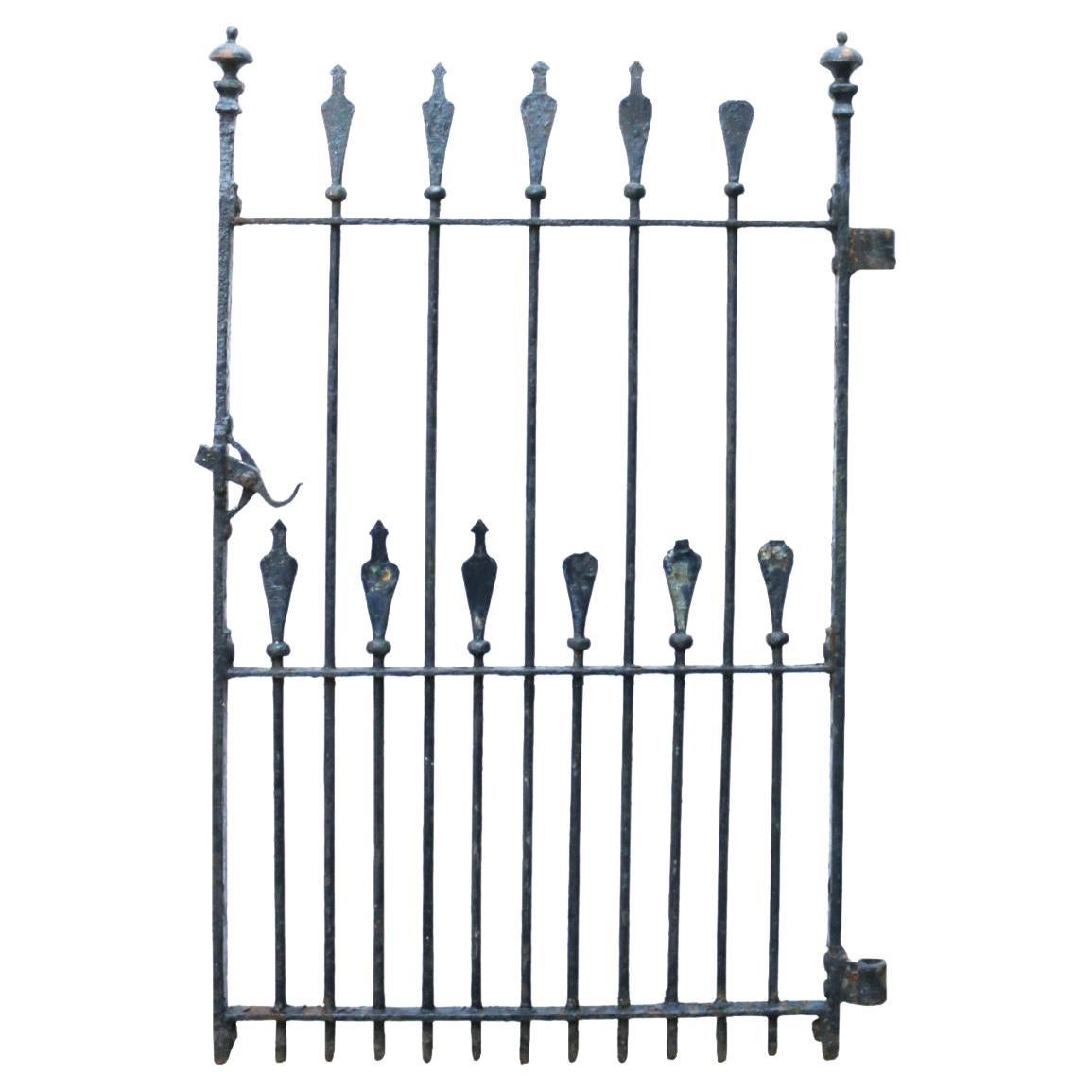 Antique Wrought Iron Pedestrian or Side Gate For Sale at 1stDibs