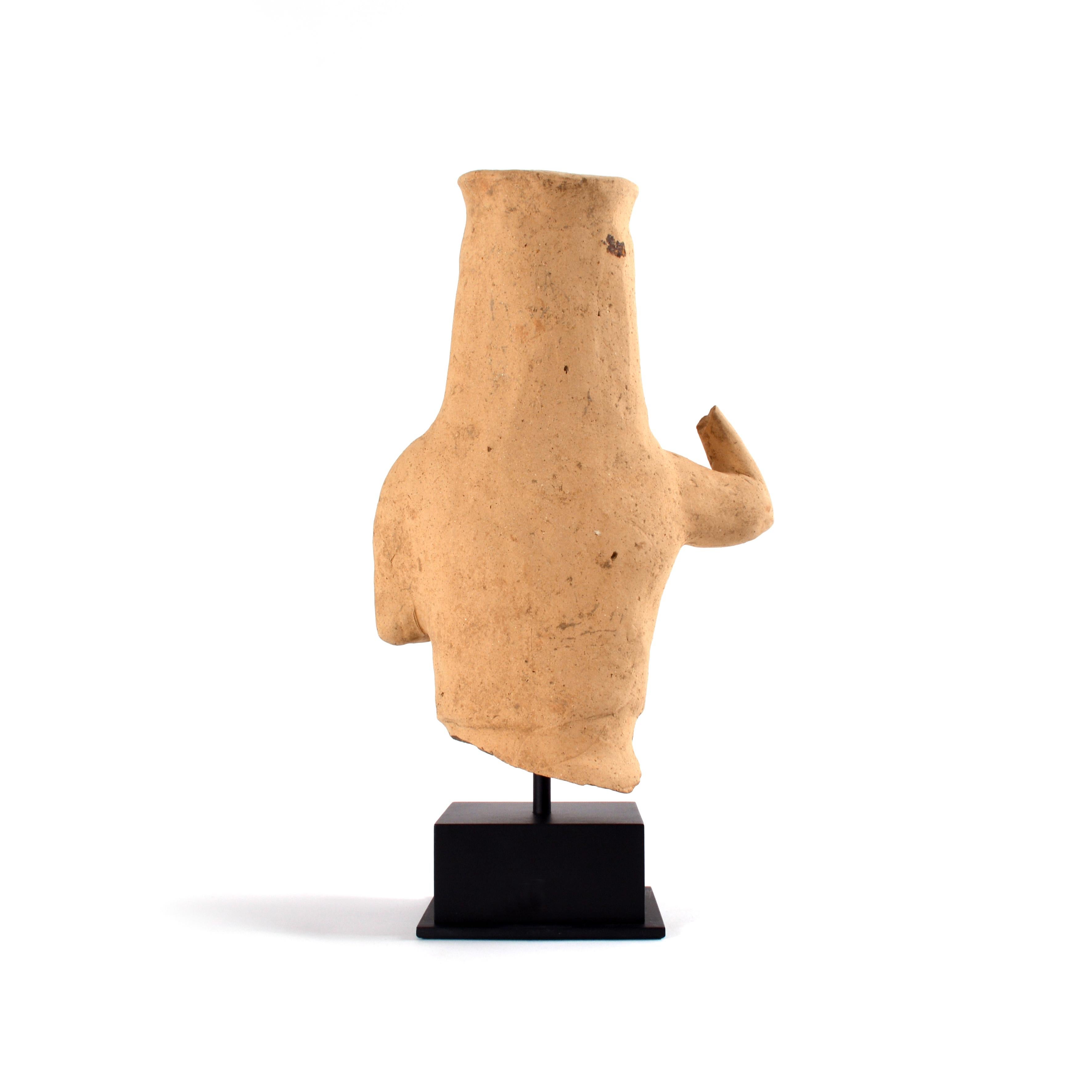 Archaic Greek Terracotta Bust of a Kore at 1stDibs | greek kore, red ...