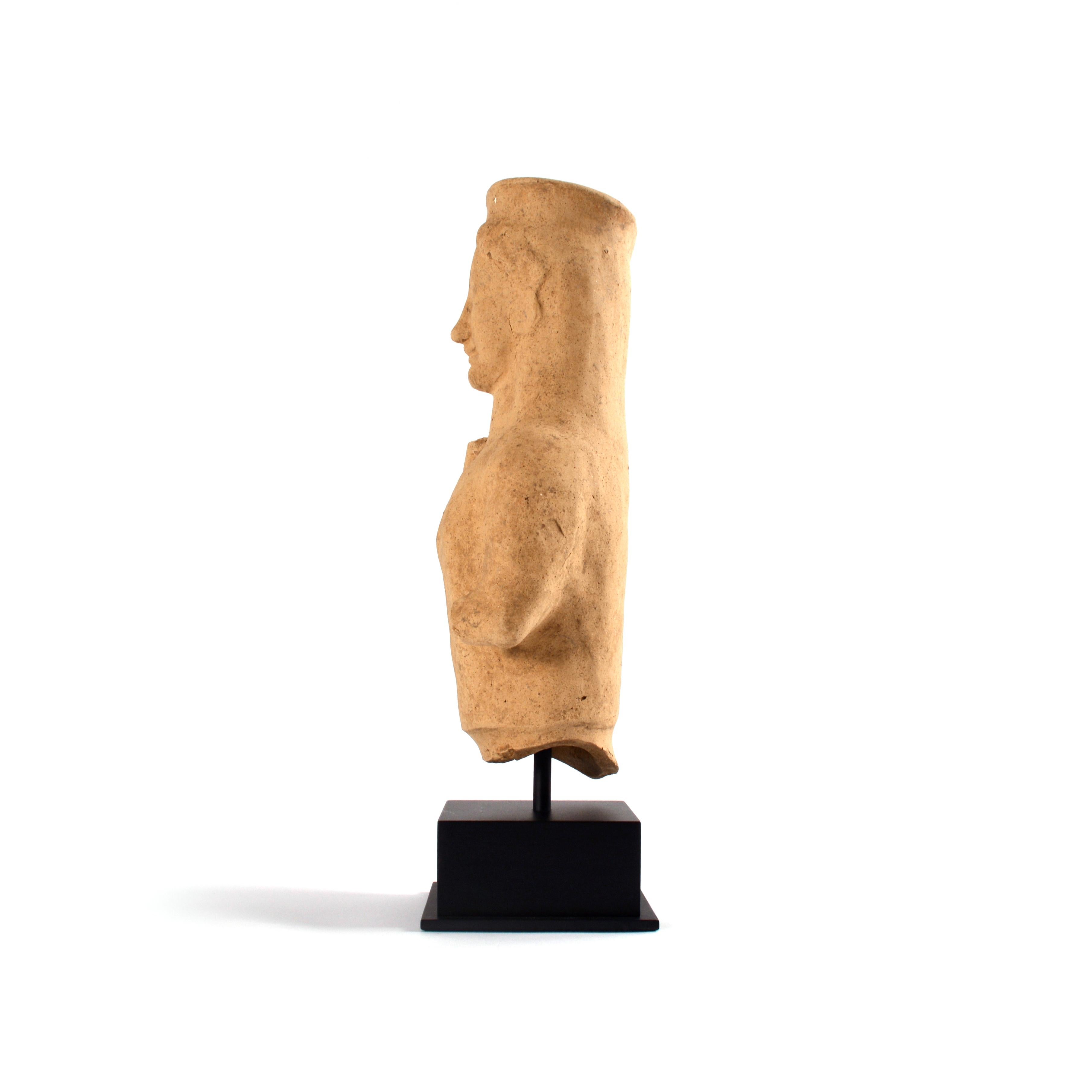 Archaic Greek Terracotta Bust of a Kore at 1stDibs | greek kore, red ...