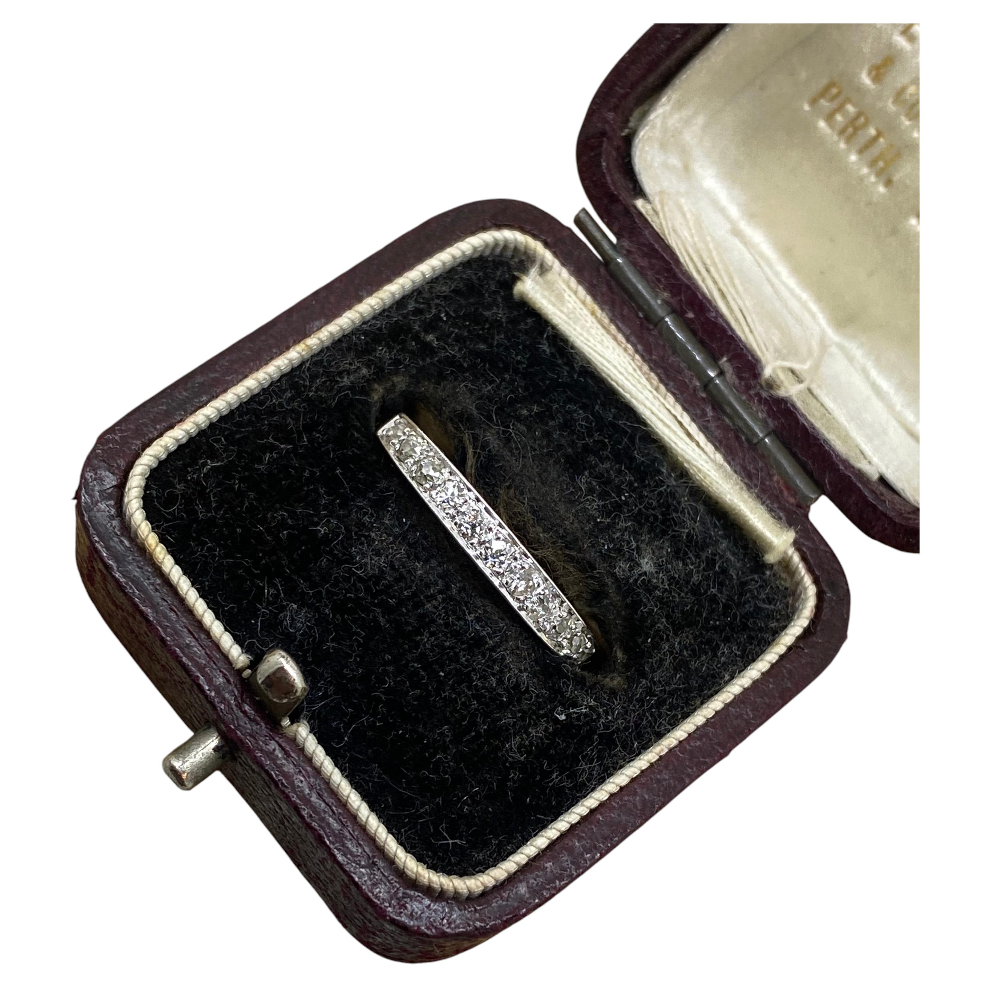 An Art-Deco 12-Stone Grain Set Old Cut Diamond (0.50ct) Band in 18K ...