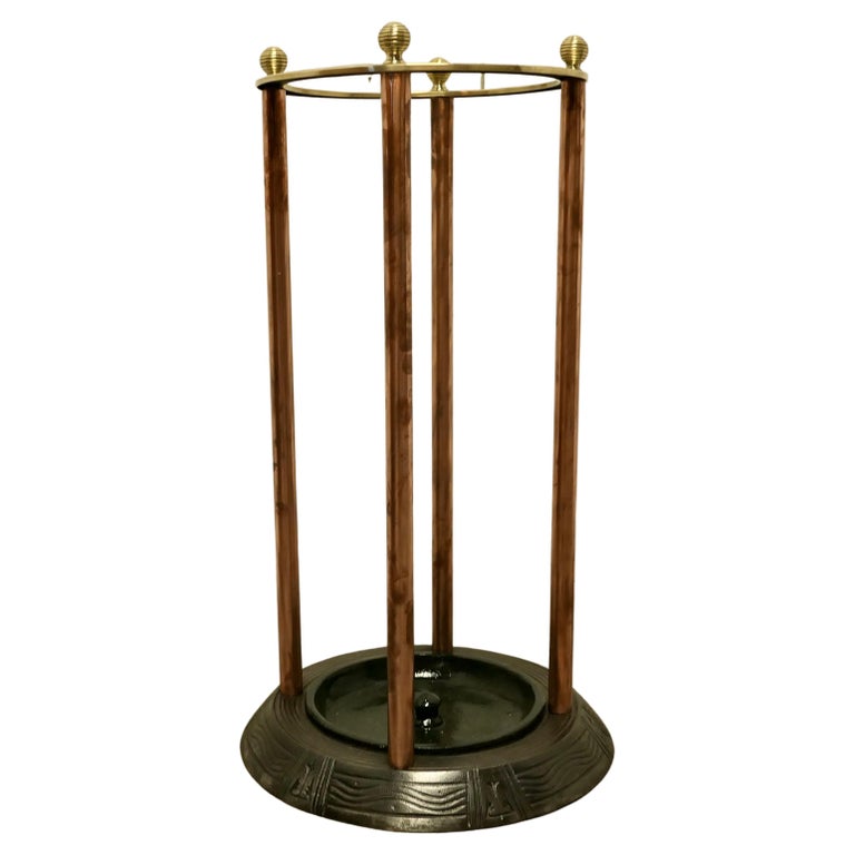 An Art Deco Brass and Cast Iron Nautical Stick or Umbrella Stand For ...