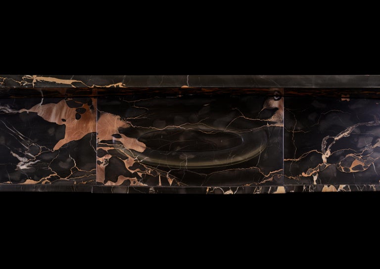 Art Deco Fireplace in Italian Portoro Marble at 1stDibs