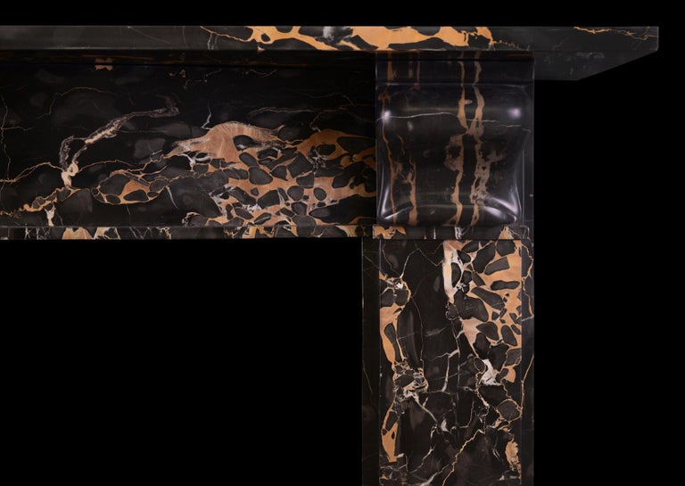 Art Deco Fireplace in Italian Portoro Marble at 1stDibs