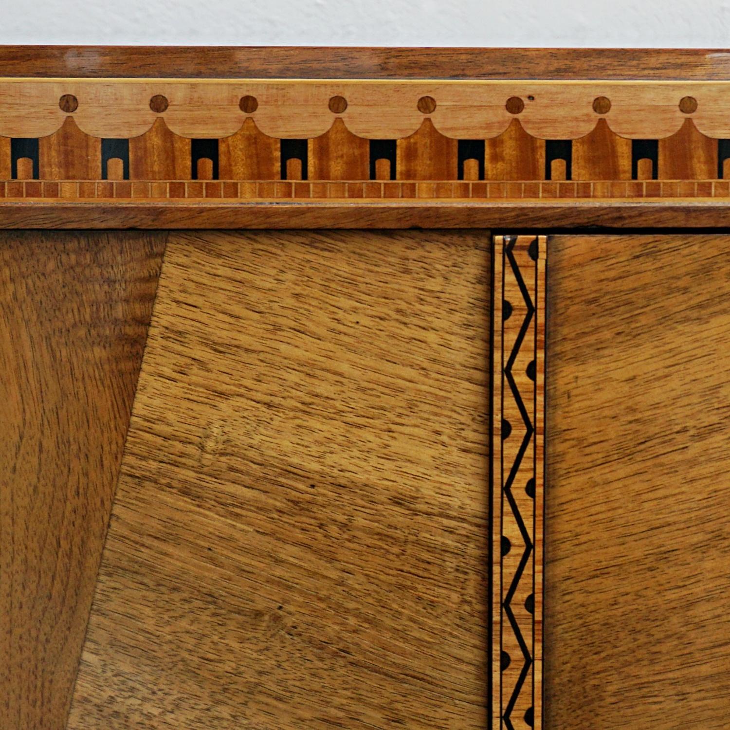 Art Deco Linen Cabinet Figured Walnut circa 1935 at 1stDibs