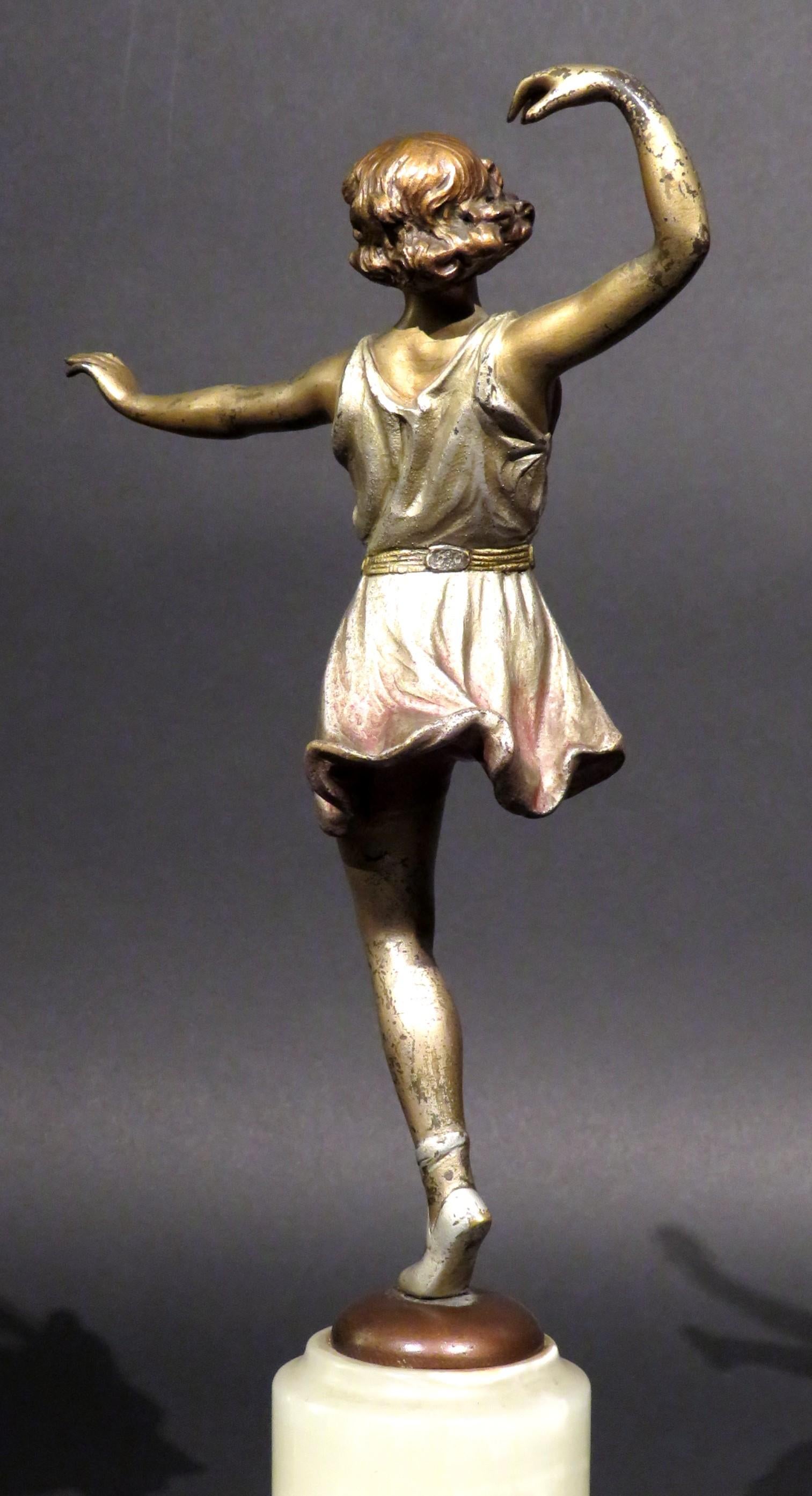 Art Deco Cold Painted Bronze of a Dancer by Carl Kauba, Circa 1920 For ...