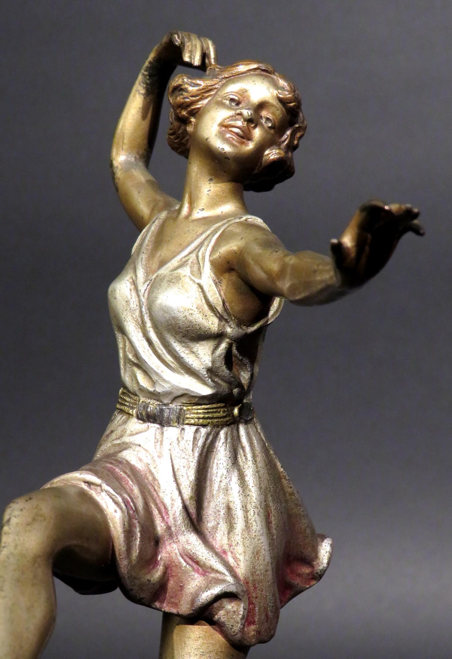 Art Deco Cold Painted Bronze of a Dancer by Carl Kauba, Circa 1920 For ...