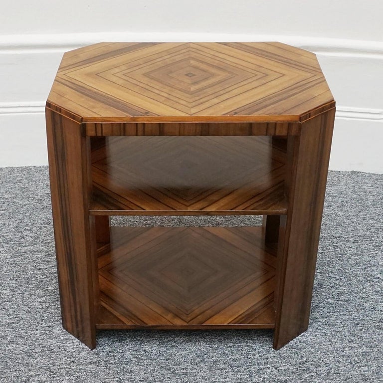 Art Deco Walnut Library/Coffee Table For Sale at 1stDibs