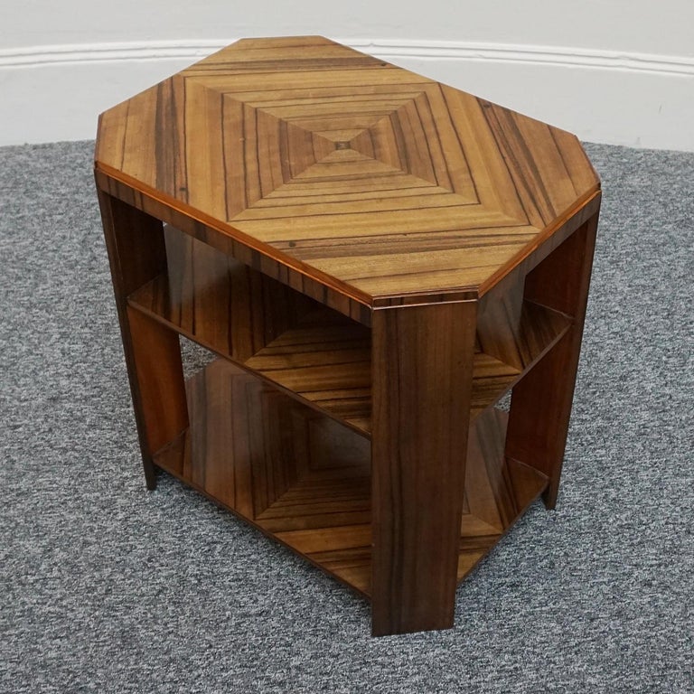 Art Deco Walnut Library/Coffee Table For Sale at 1stDibs