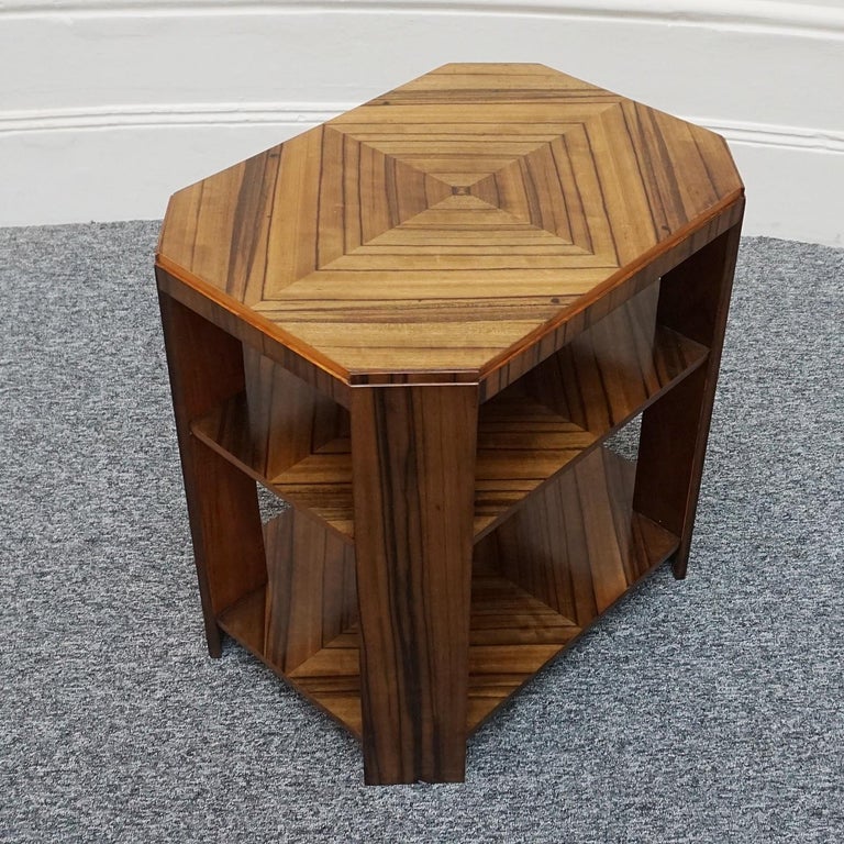 Art Deco Walnut Library/Coffee Table For Sale at 1stDibs