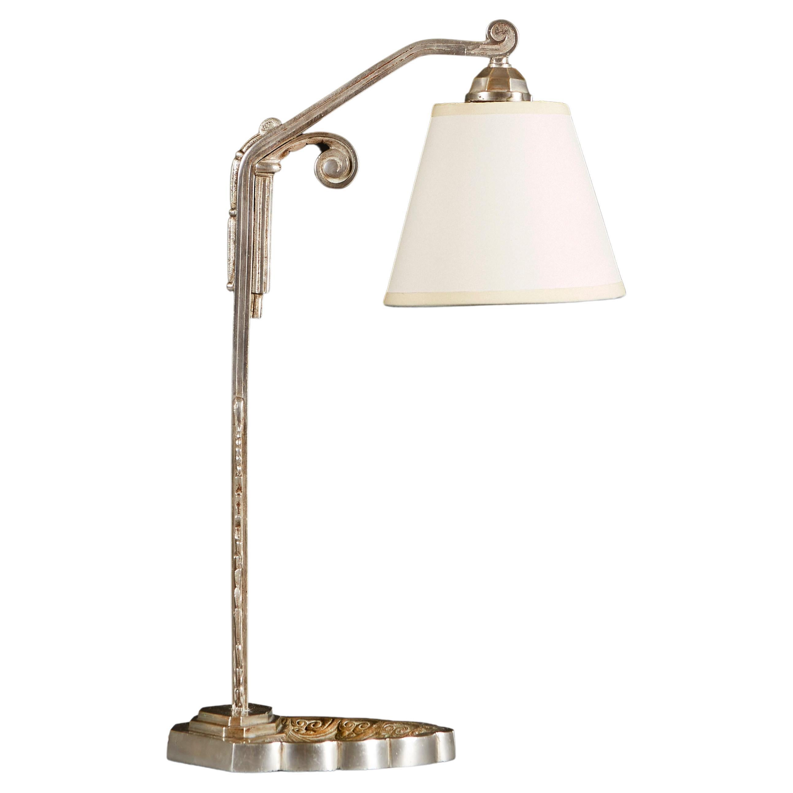 Art Nouveau Double Tulip Desk Lamp by Handel at 1stDibs