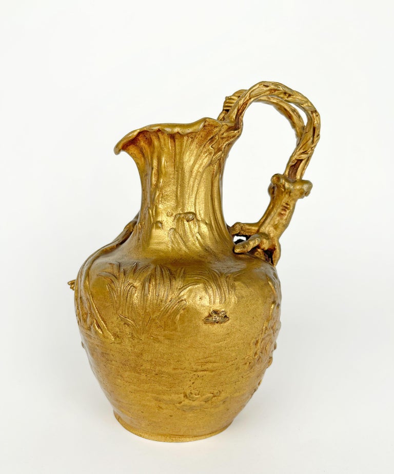 Art Nouveau Gilt Bronze Ewer by Alexandre Vibert, France, Circa 1900 ...