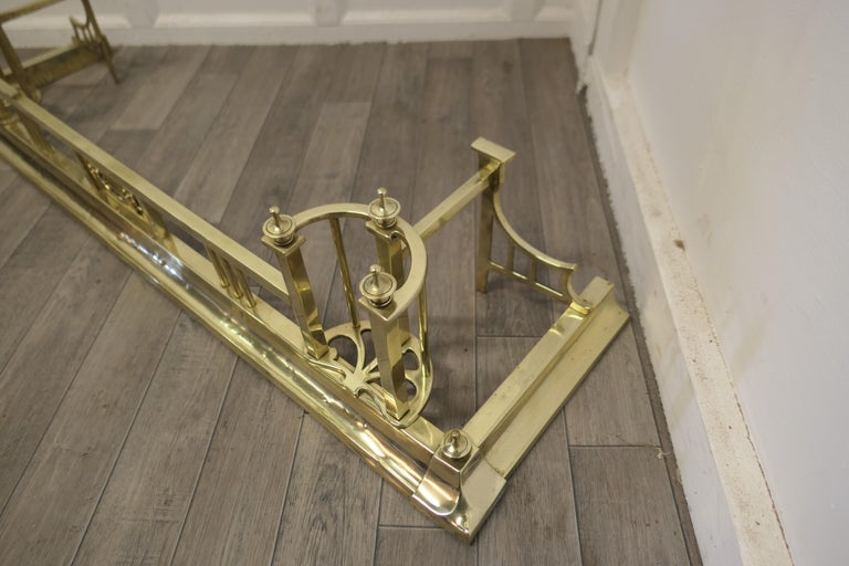 Art Nouveau Victorian Brass Fender This is a Very Attractive Brass ...