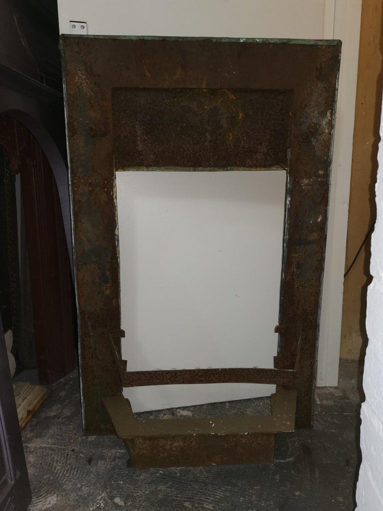 Arts and Crafts Copper Fire Insert with Hand Crafted Stylized Floral ...