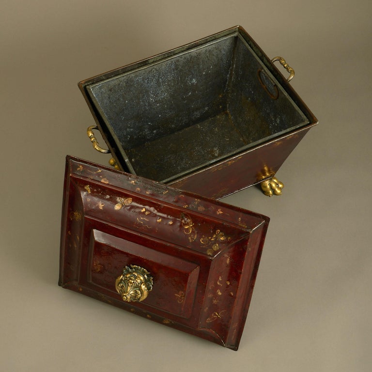 Early 19th Century Regency Period Tole Coal Bin at 1stDibs