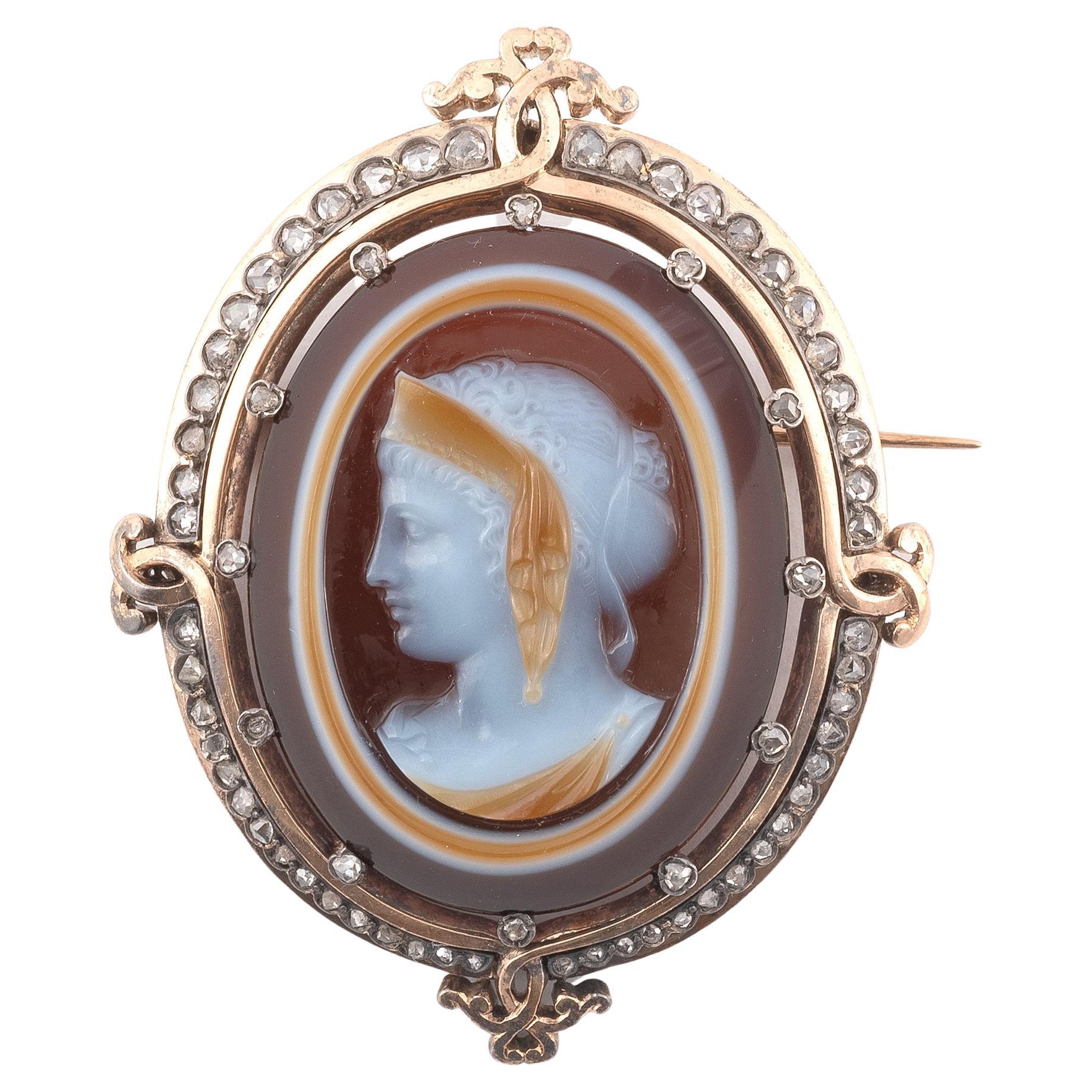 Early 19th Century Sardonyx Cameo Pendant/Brooch at 1stDibs