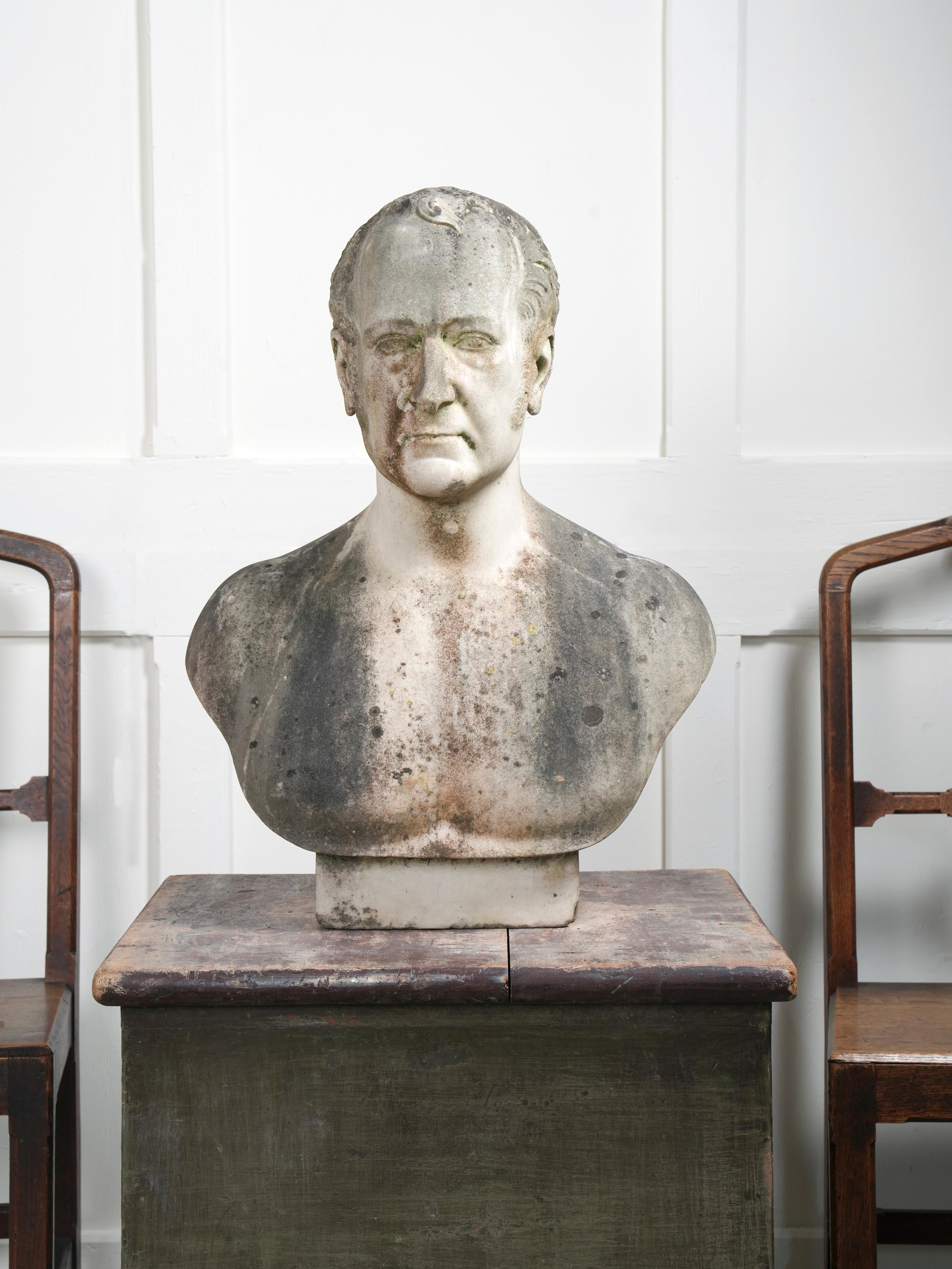 An Early 19th Century Statuary Marble Bust For Sale at 1stDibs