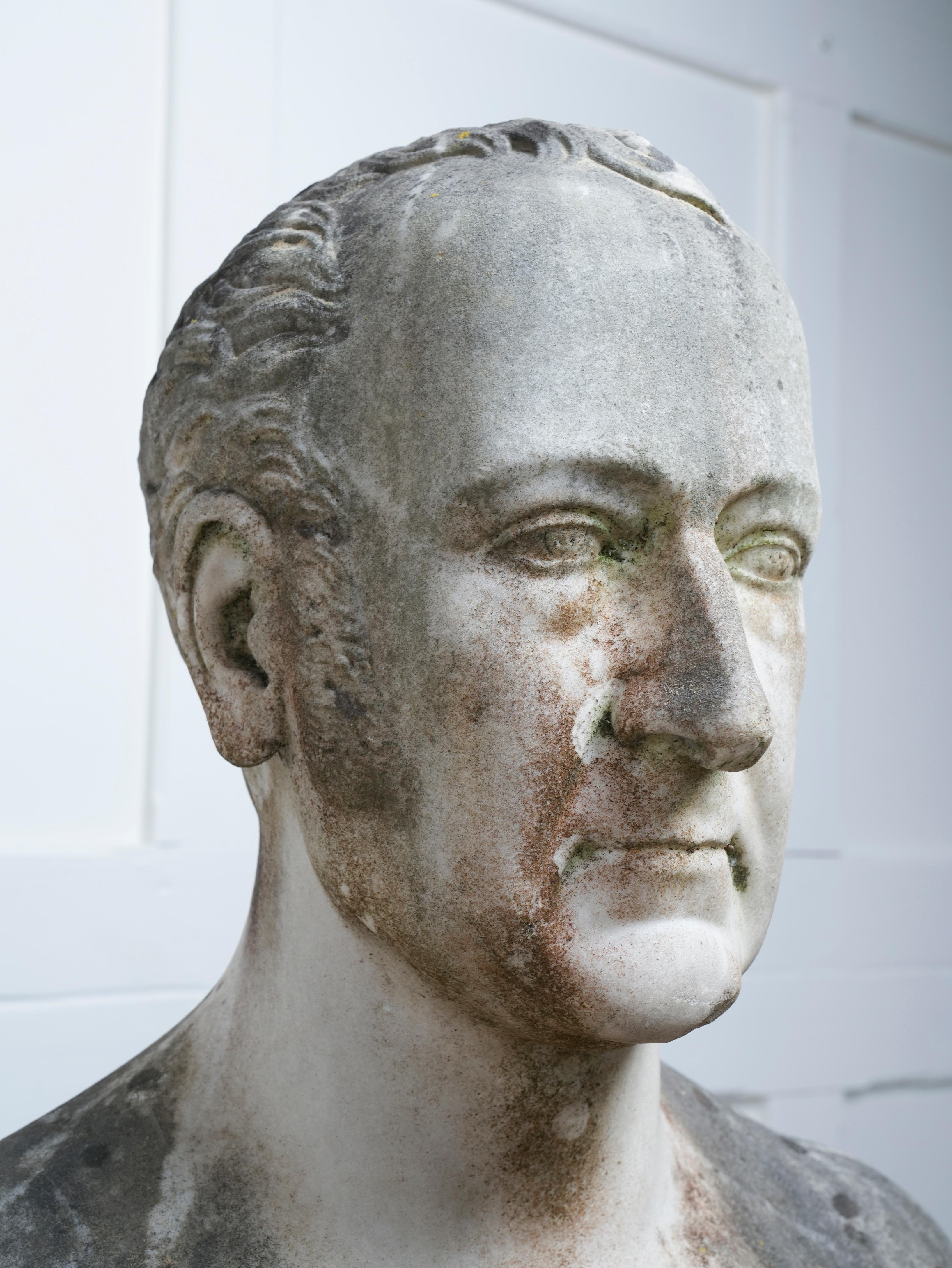 An Early 19th Century Statuary Marble Bust For Sale at 1stDibs