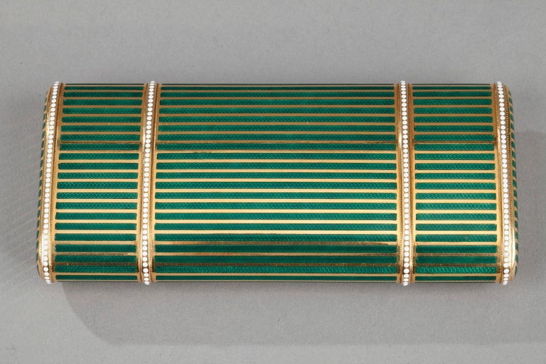 Early 20th Century Bi-Colour Gold and Enamel Case For Sale at 1stDibs