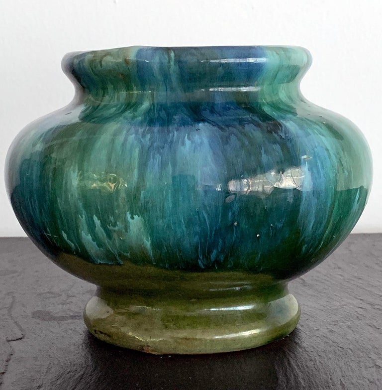 Early Japanese Awaji Pottery Vase from Meiji Period For Sale at 1stDibs