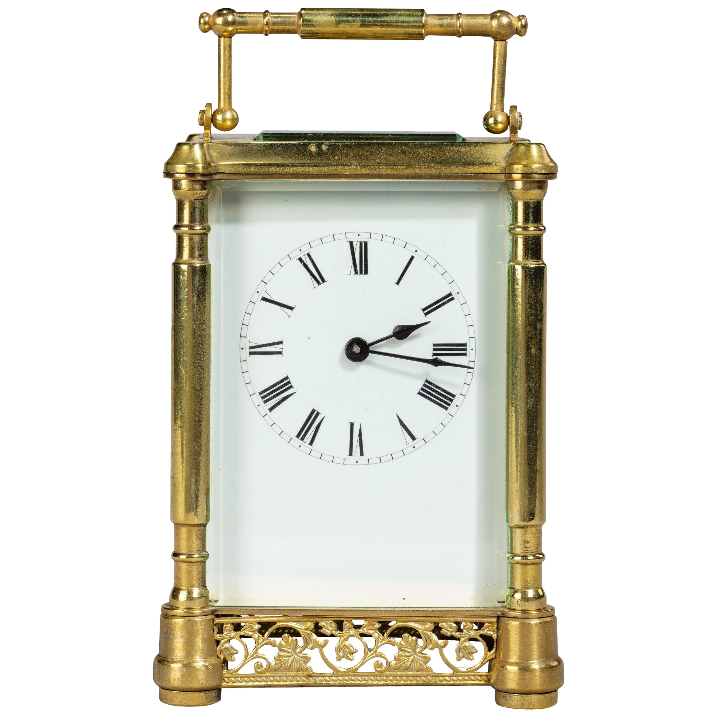 Louis XVI Style Wall Clock Gold-Plate Enamel and Brass France Early ...