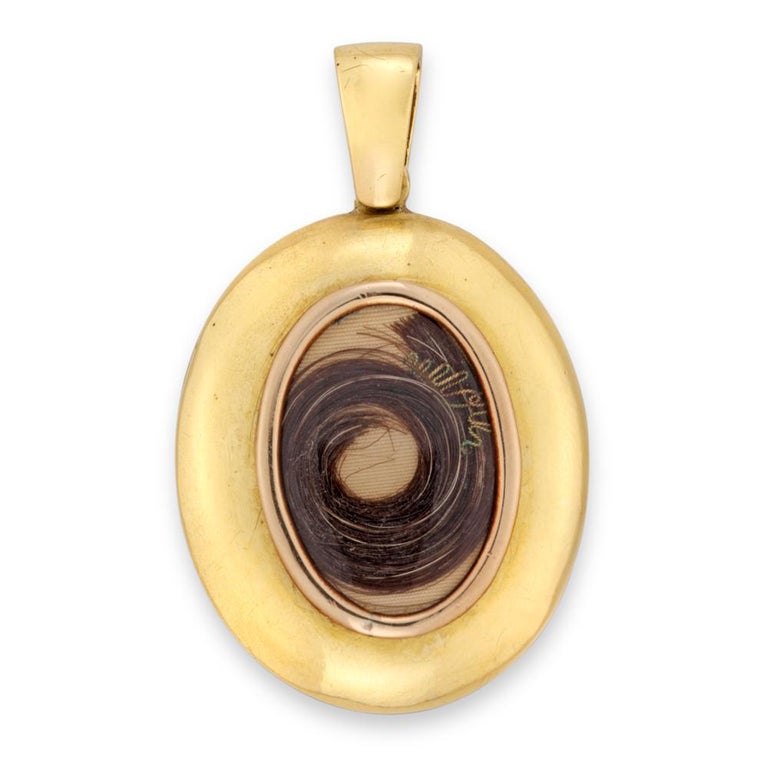 Early Victorian Blue Enamel and Pearl Locket For Sale at 1stDibs