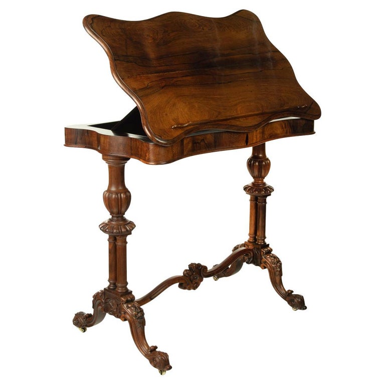 Early Victorian Rosewood Reading Table For Sale at 1stDibs