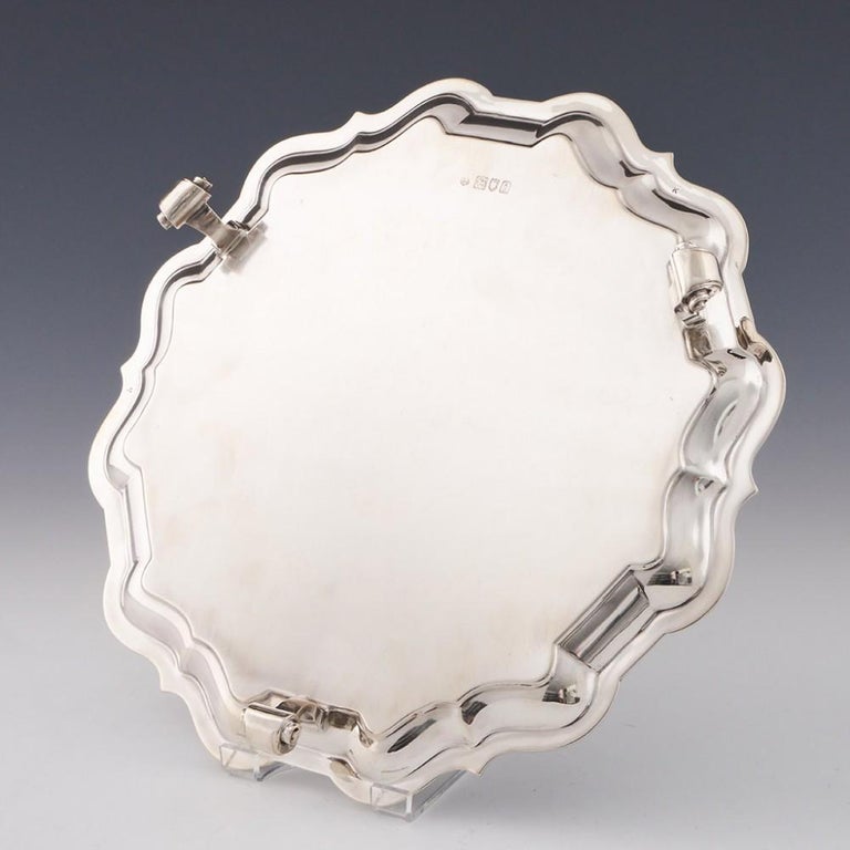 Edward vii Sterling Silver Waiter, London, 1904 For Sale at 1stDibs