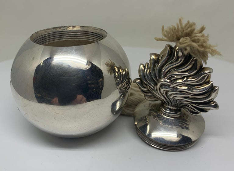 Edwardain Sterling Silver Military Grenade Cigar Lighter by Asprey For ...