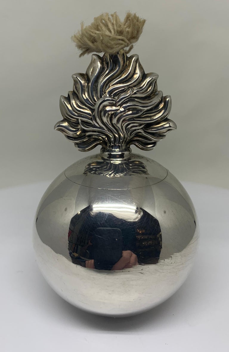 Edwardain Sterling Silver Military Grenade Cigar Lighter by Asprey For ...