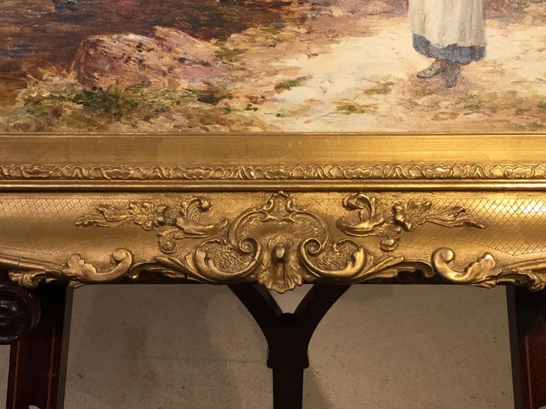 Edwardian Period Oil Painting by Ernest Welbourne For Sale at 1stDibs