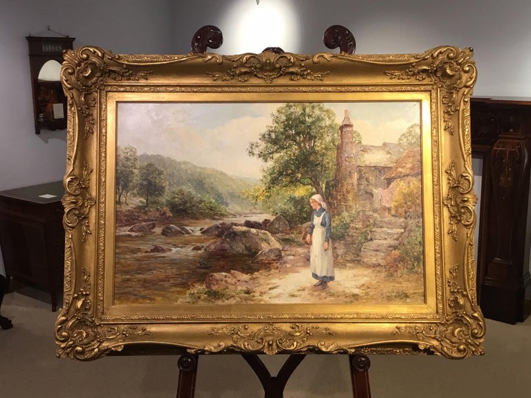 Edwardian Period Oil Painting by Ernest Welbourne For Sale at 1stDibs