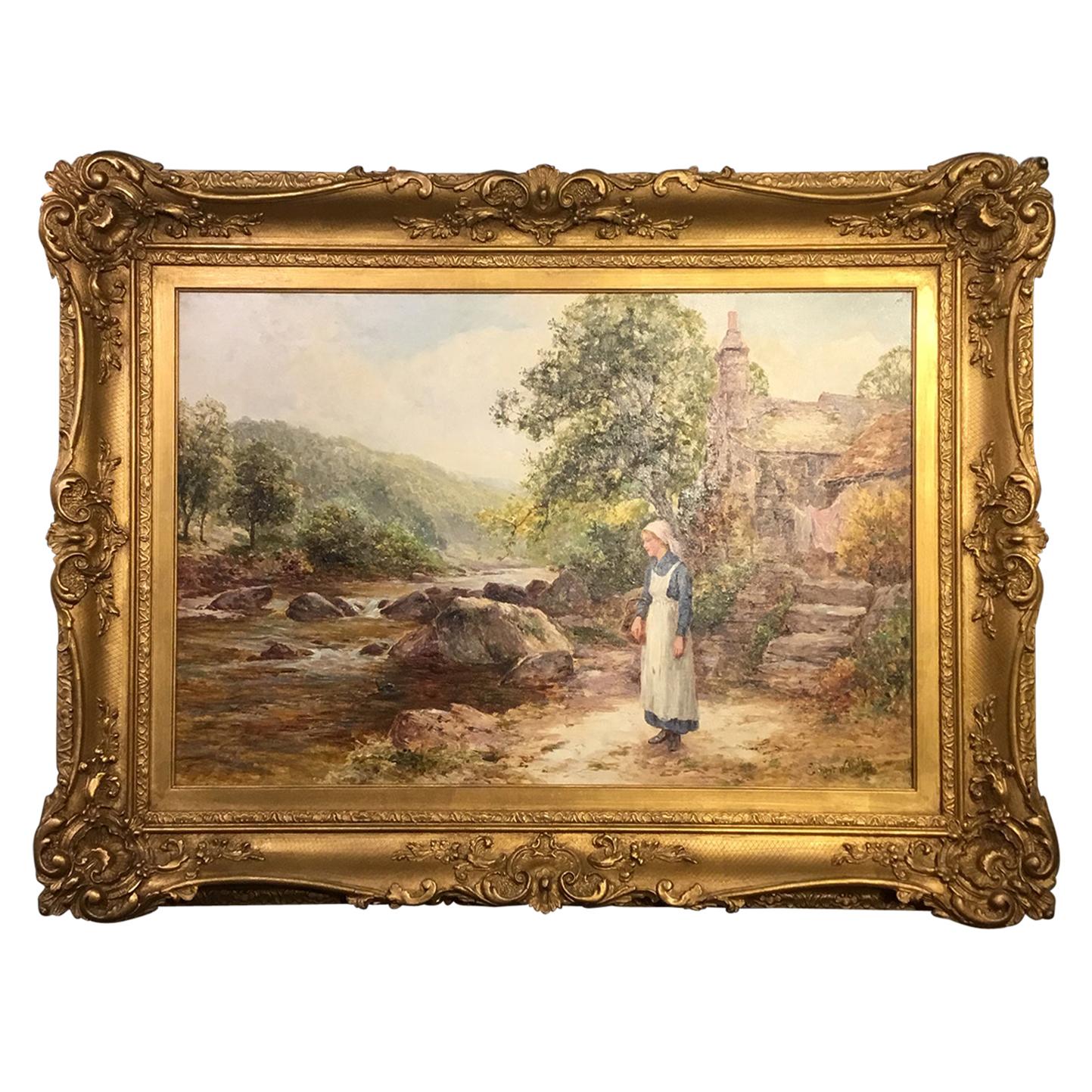 Edwardian Period Oil Painting by Ernest Welbourne For Sale at 1stDibs