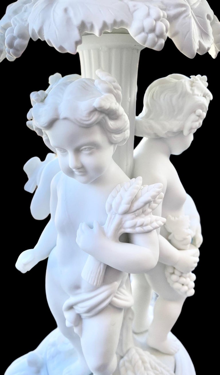 Elegant 19th Century English Parian Porcelain Centerpiece For Sale at ...