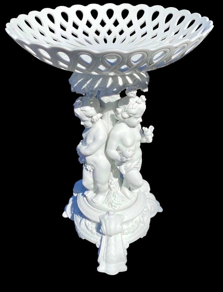 Elegant 19th Century English Parian Porcelain Centerpiece For Sale at ...