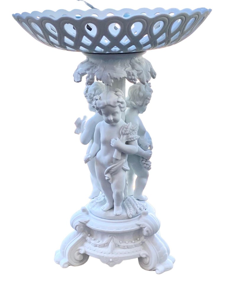 Elegant 19th Century English Parian Porcelain Centerpiece For Sale at ...