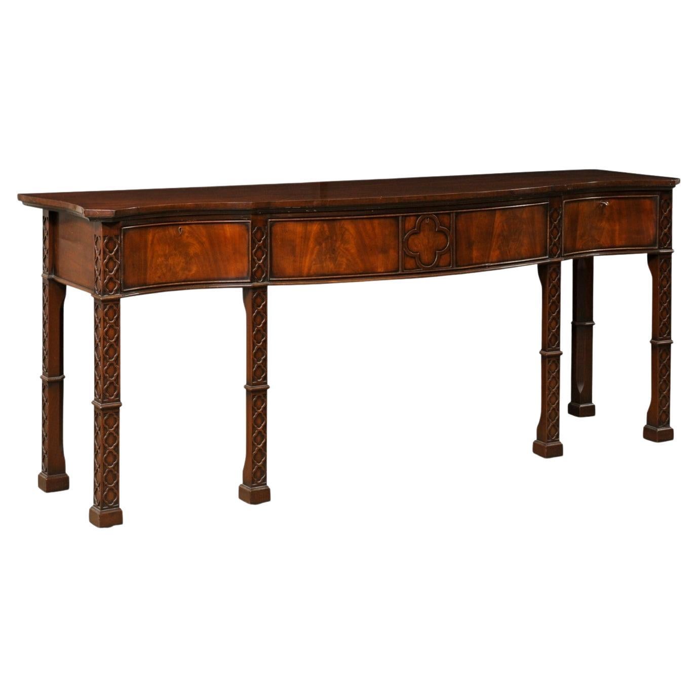 Elegant Console Table, Modern Style, Circle Brass Legs, Walnut Top For ...